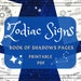 Zodiac Crystal Chart Printable – Esoteric Astrology Wall Art – 12 Sign ...