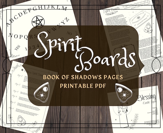 Ouija Board Printable Pages BOS Pages Book of Shadows - Etsy UK