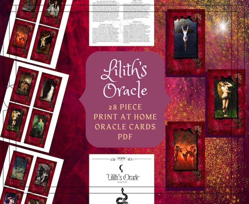 Lilith Orakel Karten: Schattenarbeit Deck + Buch der Schatten (PDF ...
