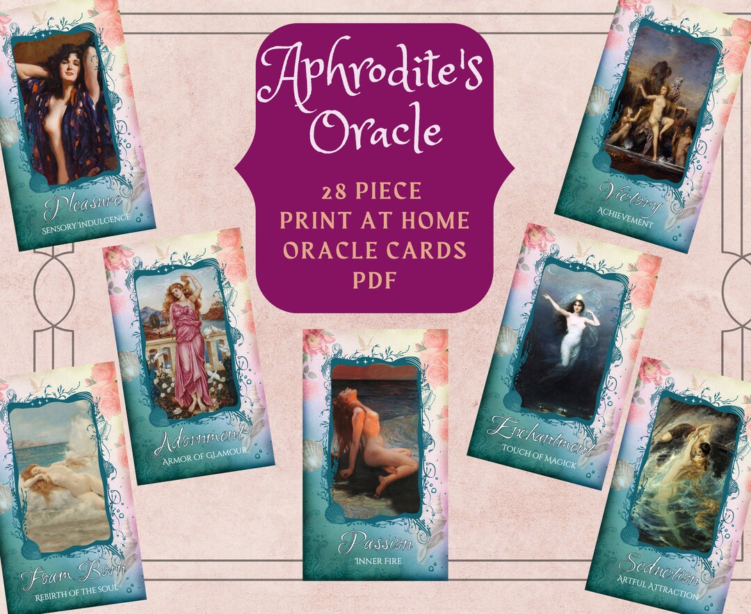 Aphrodite Oracle Cards: Love Magic Goddess Deck (PDF) - Etsy