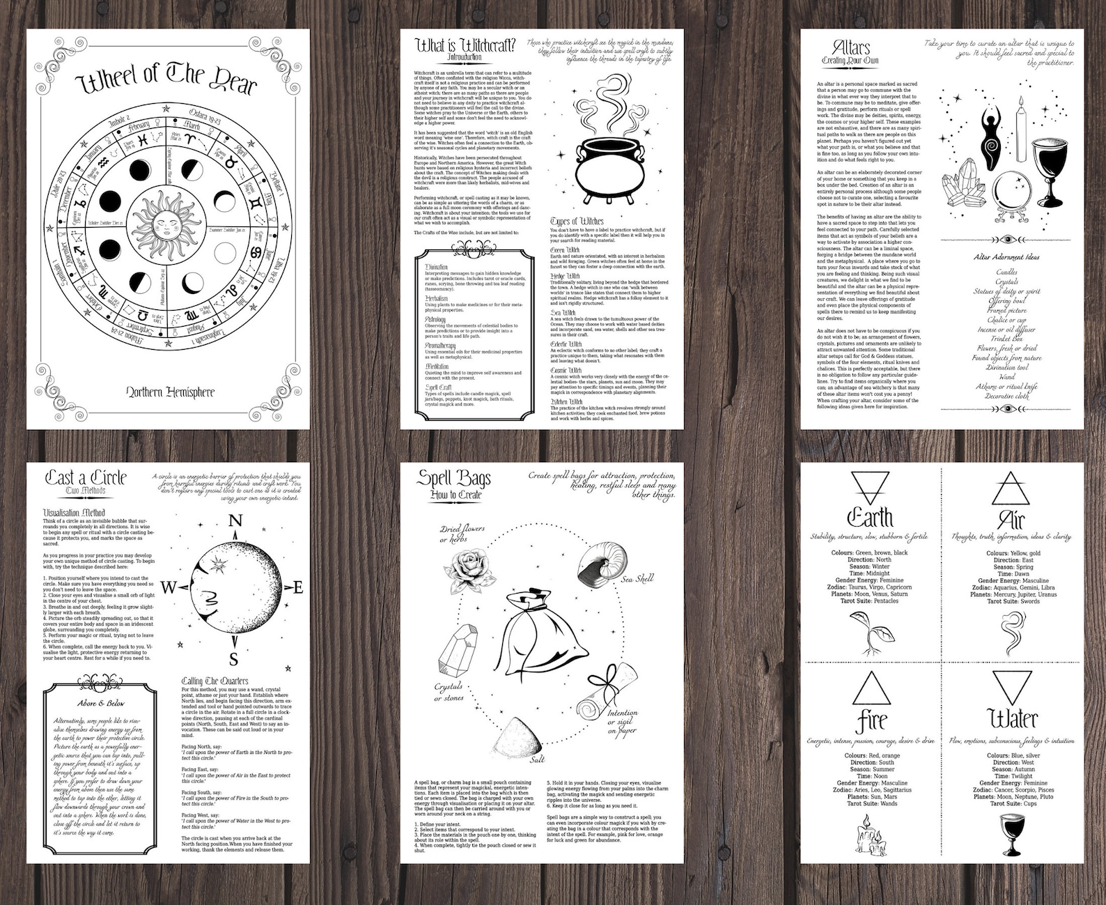 Printable Book of Shadows: Complete Grimoire Pages (PDF) - Etsy