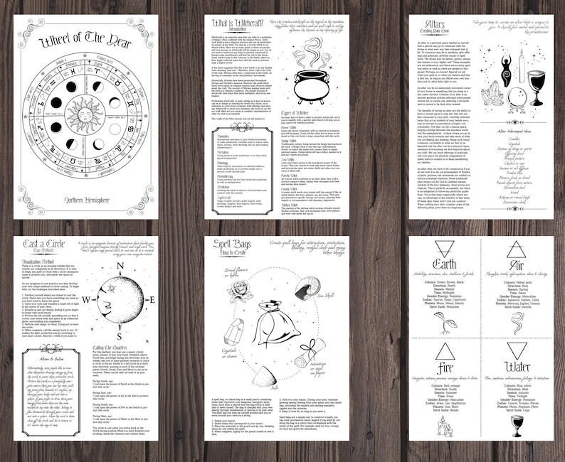 Printable Book of Shadows: Complete Grimoire Pages (PDF) - Etsy