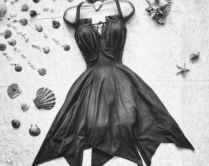 Sea Witch Dress Pointed Hem Dress Sea River Nymph Woodland Fairy Pagan ...