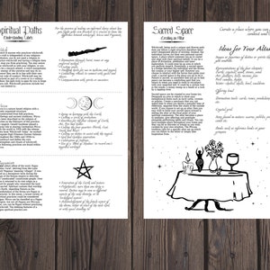 Witchcraft 101 Grimoire Pages: Book of Shadows Basics (PDF) - Etsy