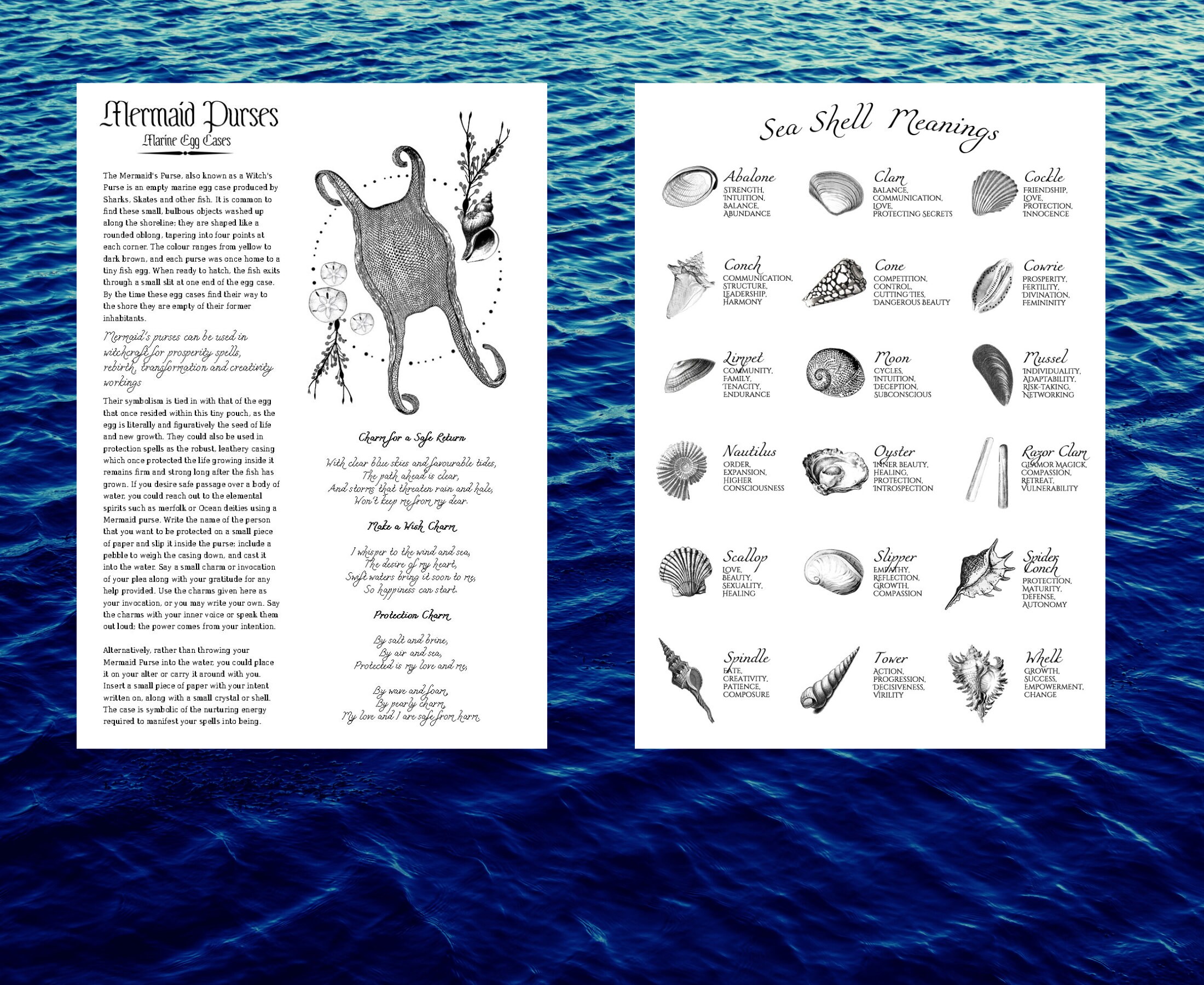 Sea Witch Book of Shadows Pages PART 2 – Printable Grimoire (PDF) - Etsy