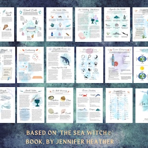 Sea Witch Grimoire: Printable Book of Shadows, Water Magic (PDF Book ...