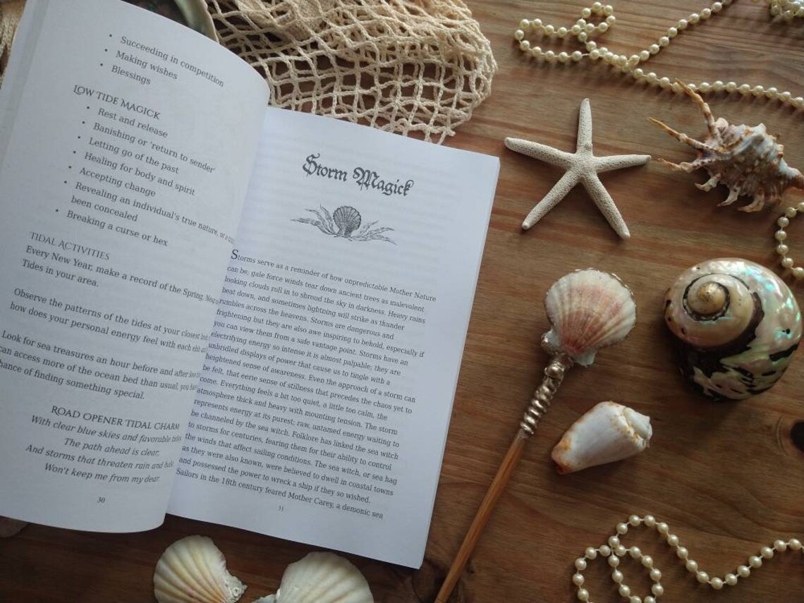 Sea Witch Book Ocean Magic Grimoire Spell Book Book of - Etsy
