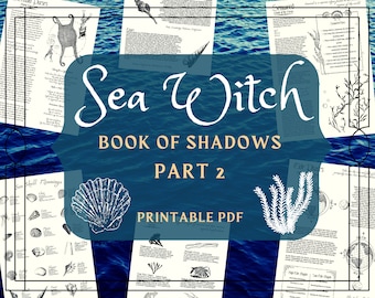 Sea Witch Book Ocean Magic Grimoire Spell Book Book of - Etsy