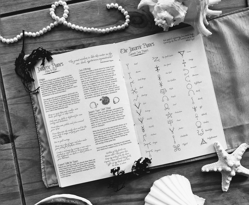 Sea Witch Book of Shadows Pages: Printable Grimoire (PDF Download A4/US ...