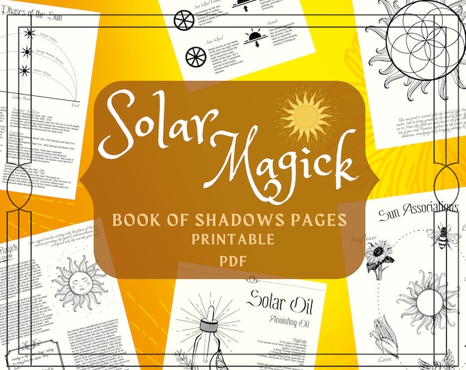 Solar Witch Aesthetic Print Wall Art - Etsy