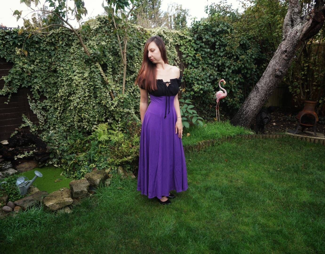 Gothic Maxi Dress - Black Rhiannon Dress - Black Full Length Witch ...