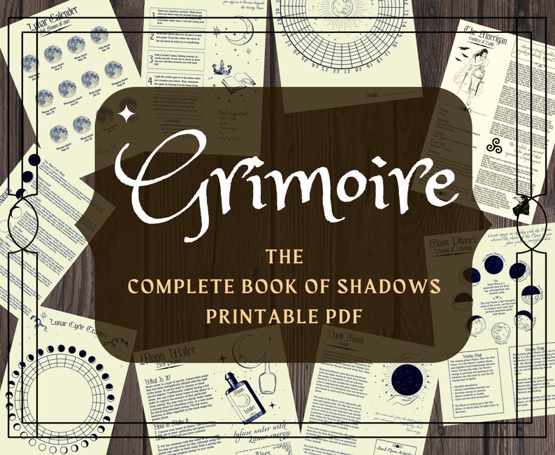Printable Book of Shadows: Complete Grimoire Pages (PDF) - Etsy