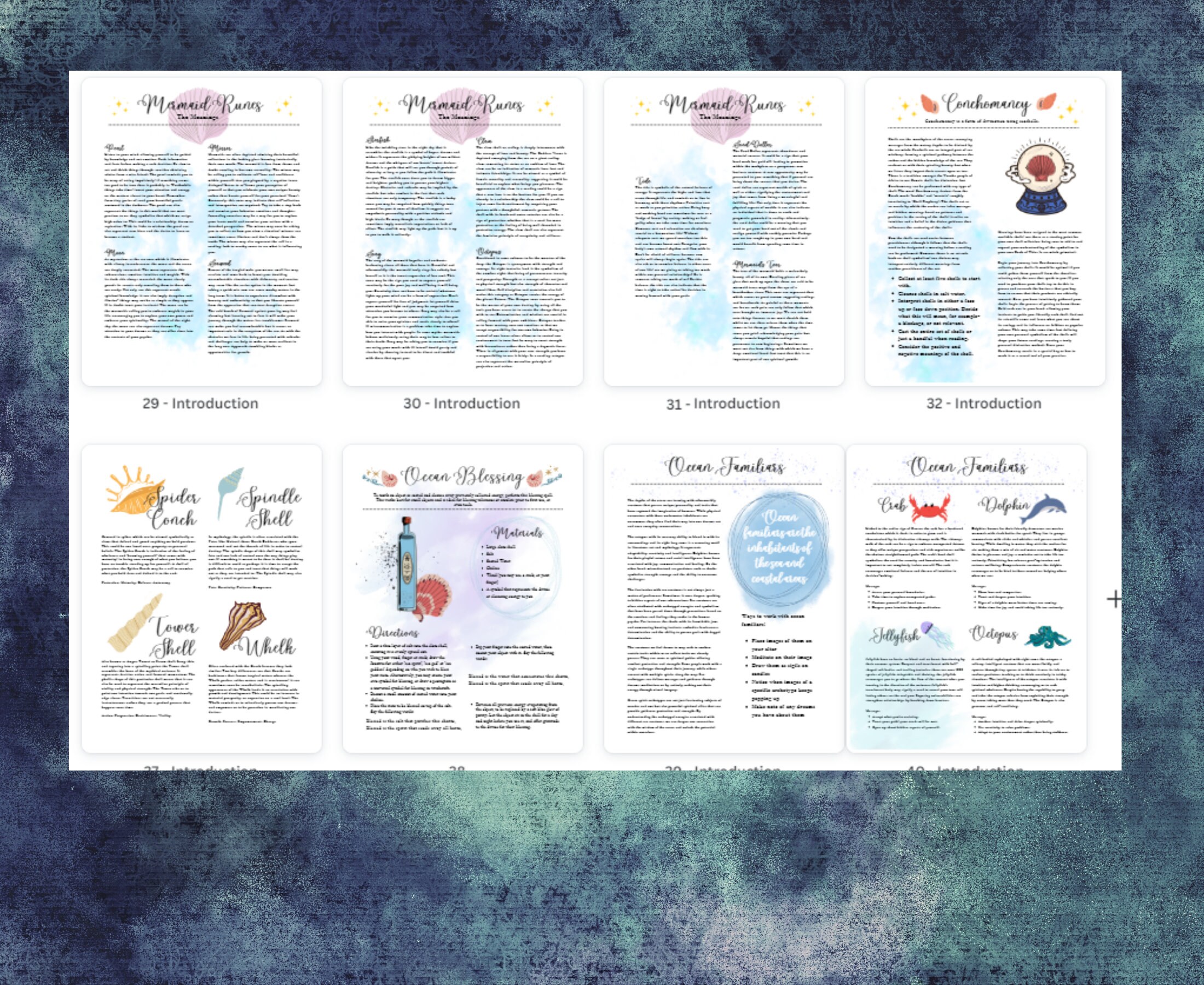 Sea Witch Grimoire: Printable Book of Shadows, Water Magic (PDF Book ...