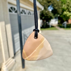 Flint Stone Triangle Pendant Necklace 30g - Etsy