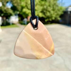 Flint Stone Triangle Pendant Necklace 30g - Etsy