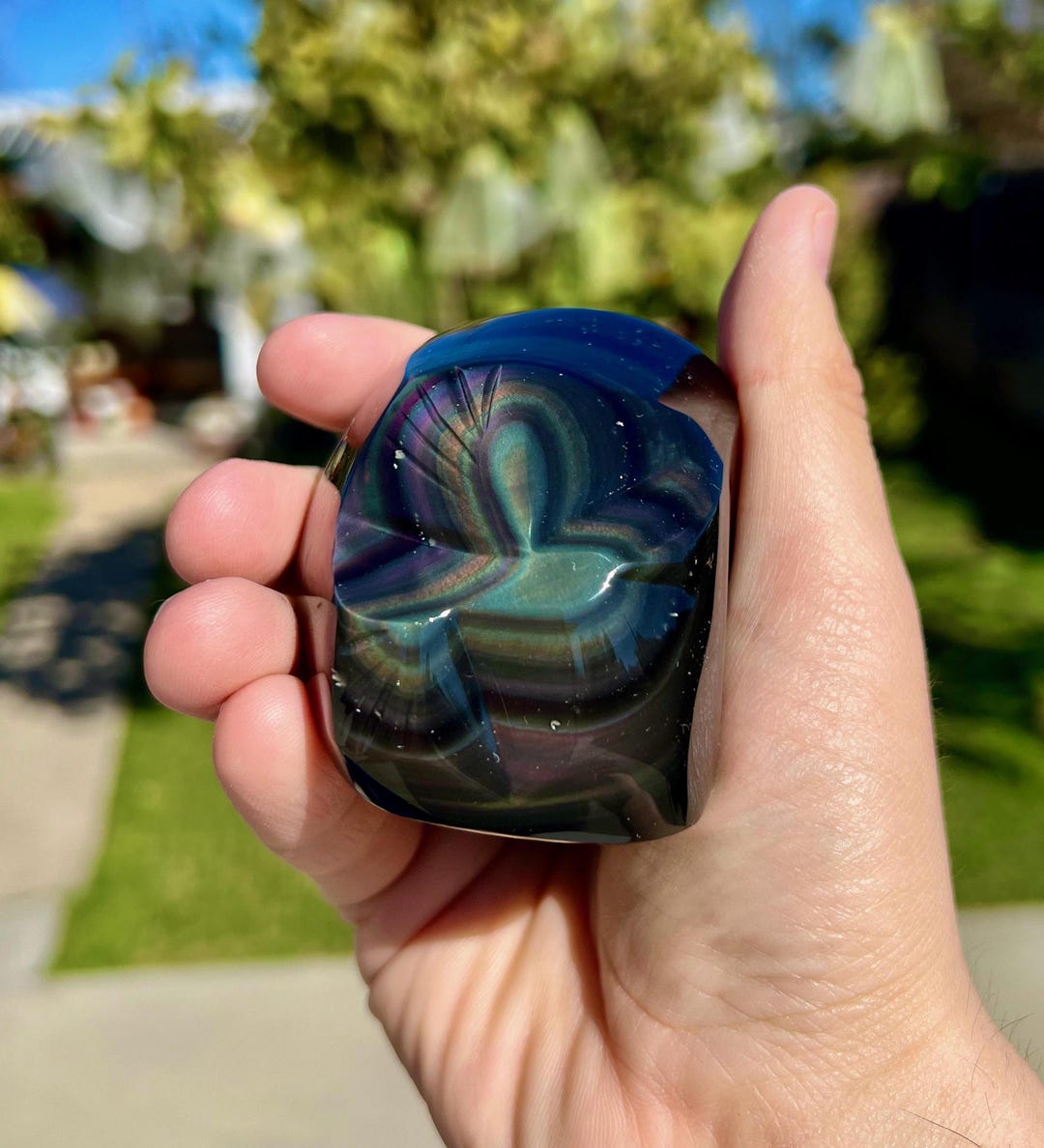 Natural AAA Grade Rainbow Obsidian Polished Birds/doves - Etsy