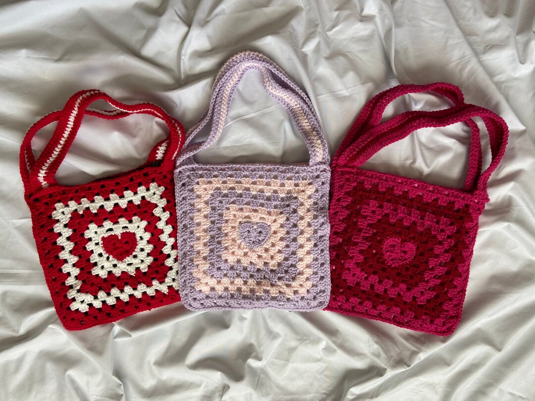 Crochet Valentines Heart Purse - Etsy