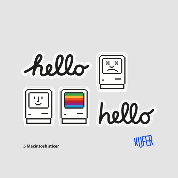 5 Apple Macintosh Stickers WWDC Stickers Laptop. - Etsy
