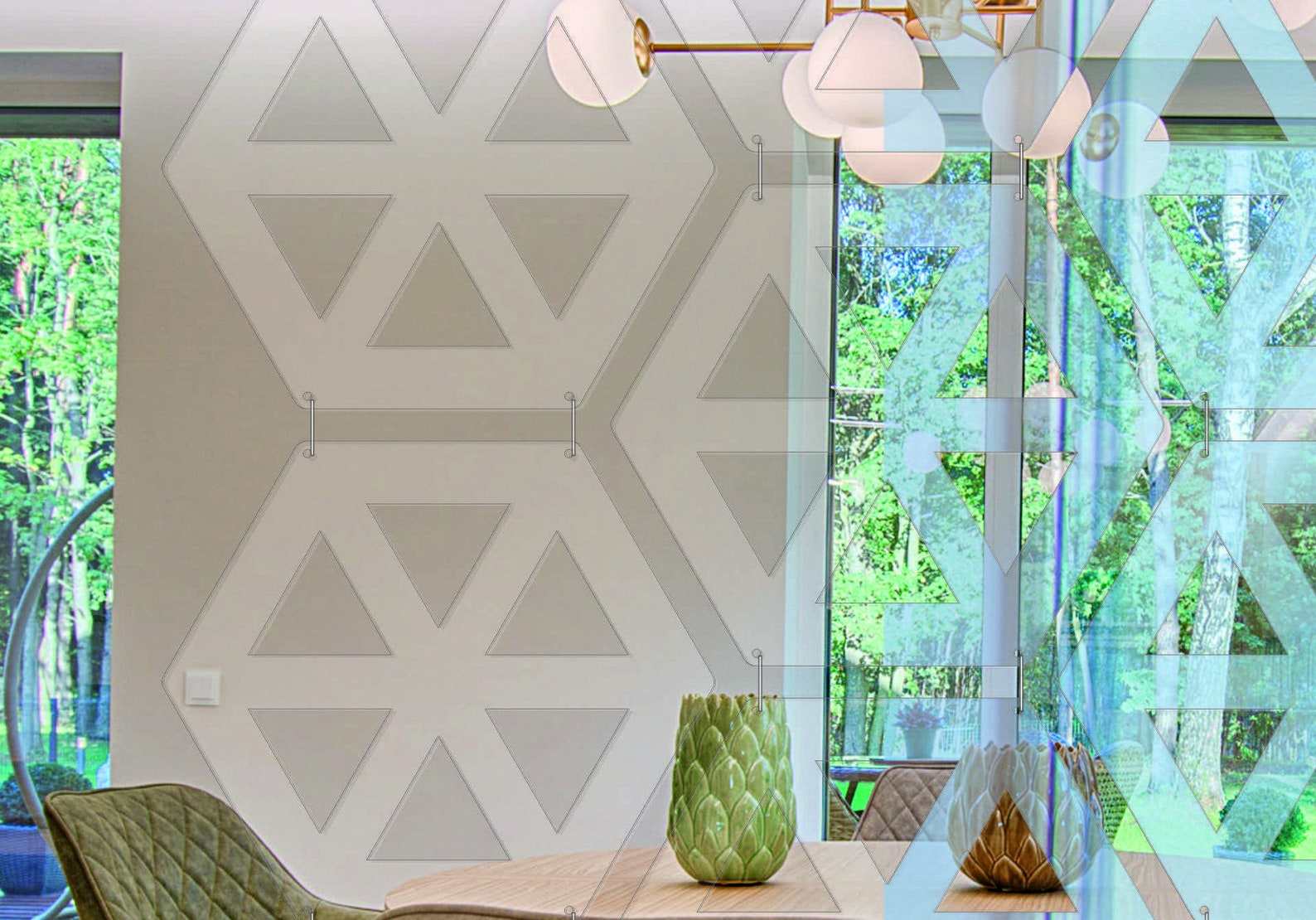 Room Divider Panels Interior Partition High Gloss CLEAR Acrylic 100% ...