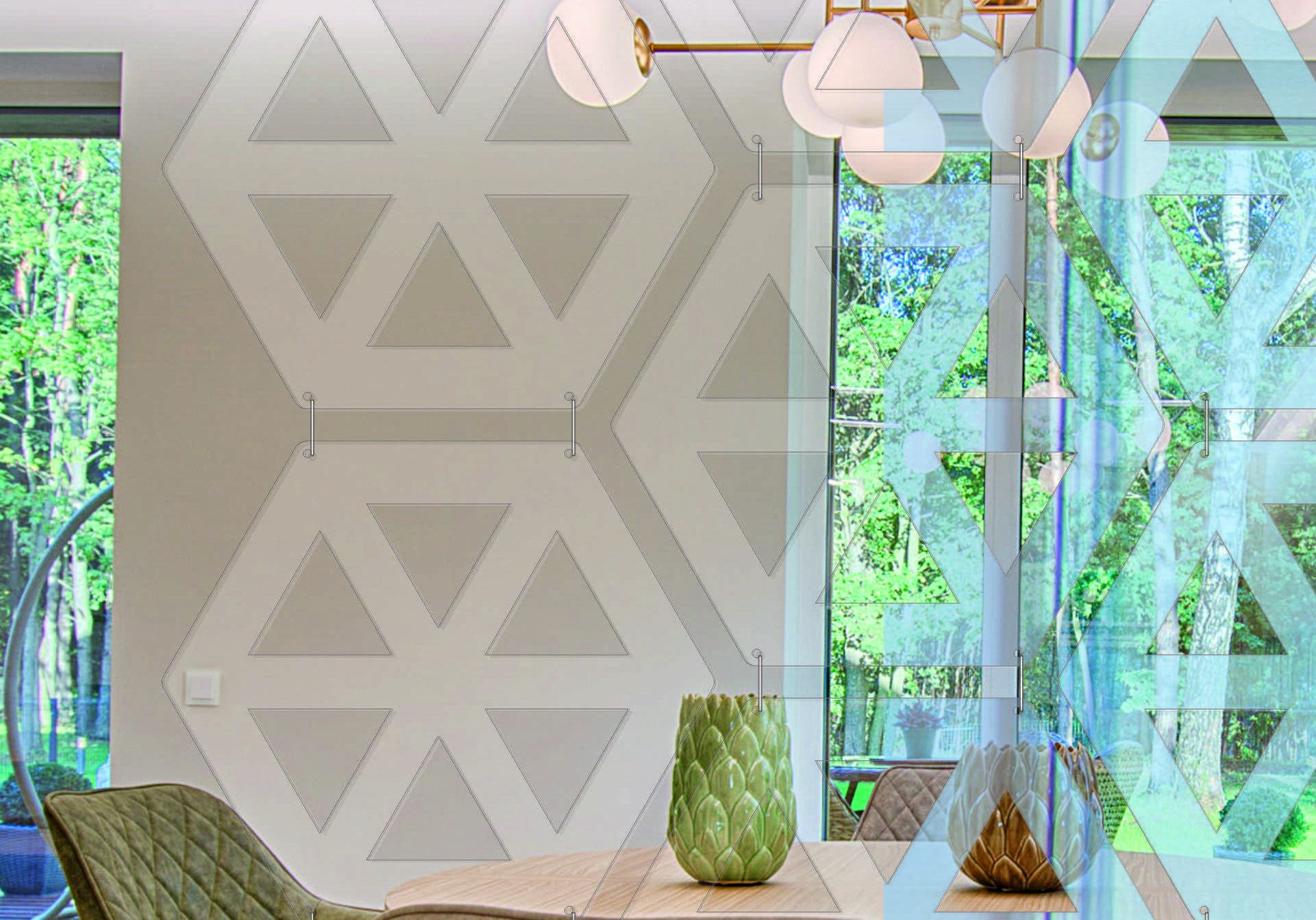 Room Divider Panels Interior Partition High Gloss CLEAR Acrylic 100% ...