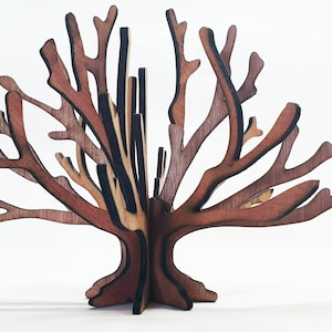 Jewellery Tree Small. Stunning Laser Cut Hardwood, Wooden Freestanding ...