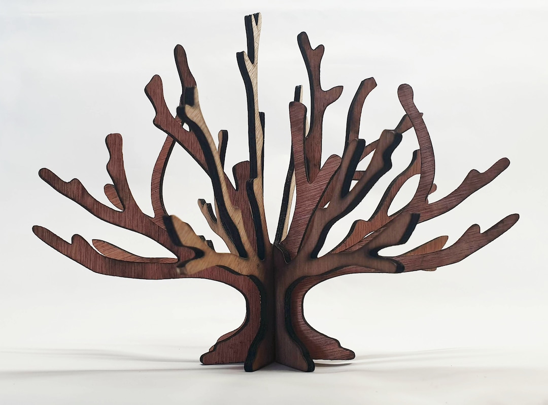 Jewellery Tree Small. Stunning Laser Cut Hardwood, Wooden Freestanding ...
