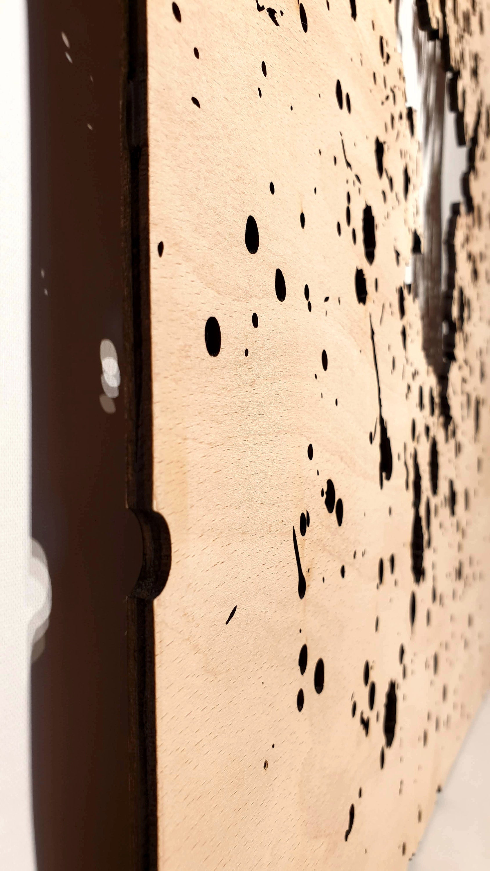 Splatter Unique Laser Cut Wall Art Natural Plywood Wall - Etsy