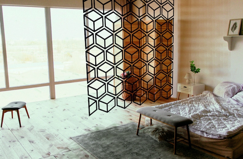 Room Divider Panels Interior Partition High Gloss BLACK - Etsy Canada