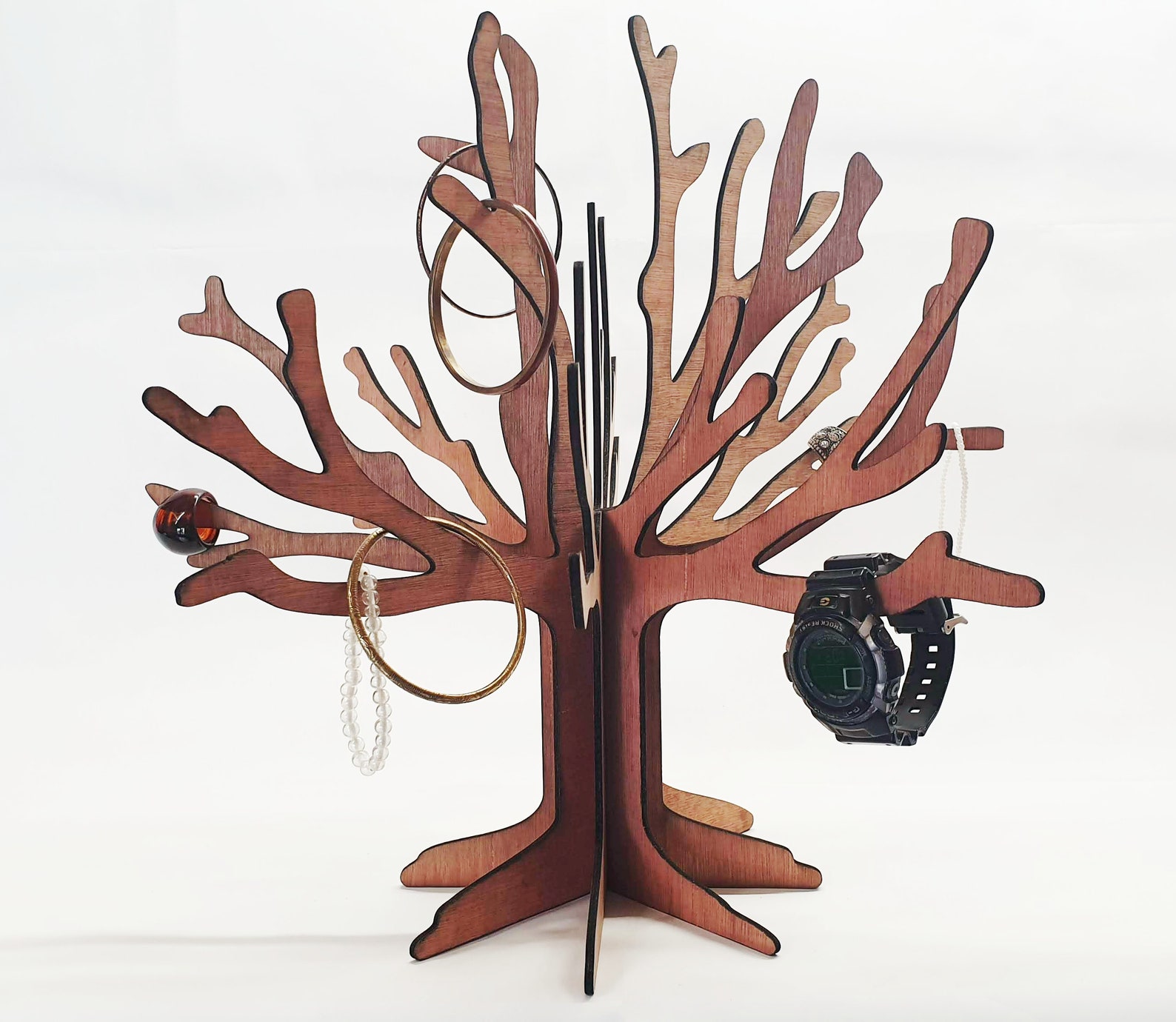 Jewellery Tree LARGE. Stunning Laser Cut Hardwood Wooden - Etsy