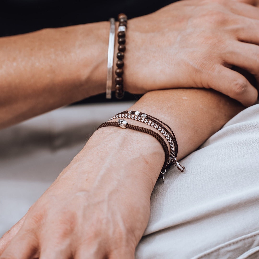 2mm Braided Cotton Bracelet, Sliding and Adjustable Link Bracelet - Etsy