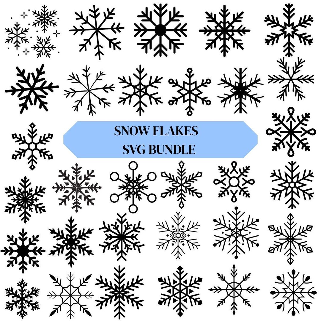 Snowflakes Svg Bundle,christmas Svg,flake Winter Svg,christmas ...