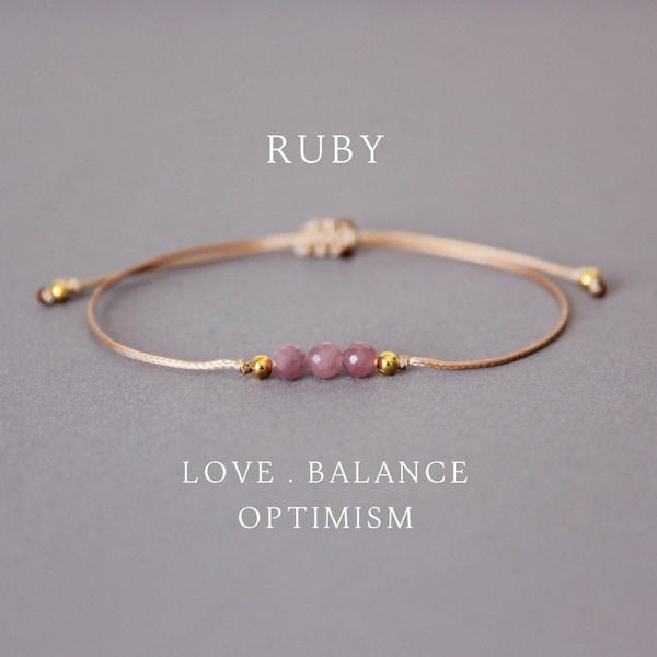 Ruby Bracelet - Etsy