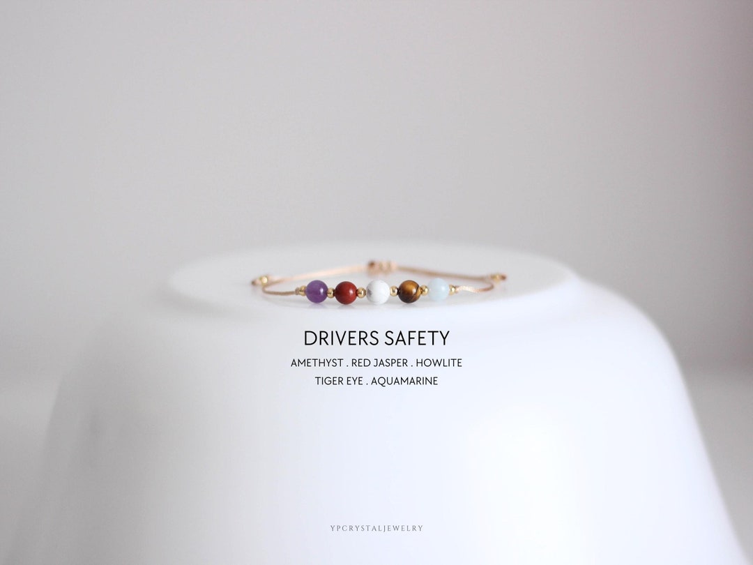 Drivers Safety Bracelet Custom Crystal Healing Jewelry Car Protection ...