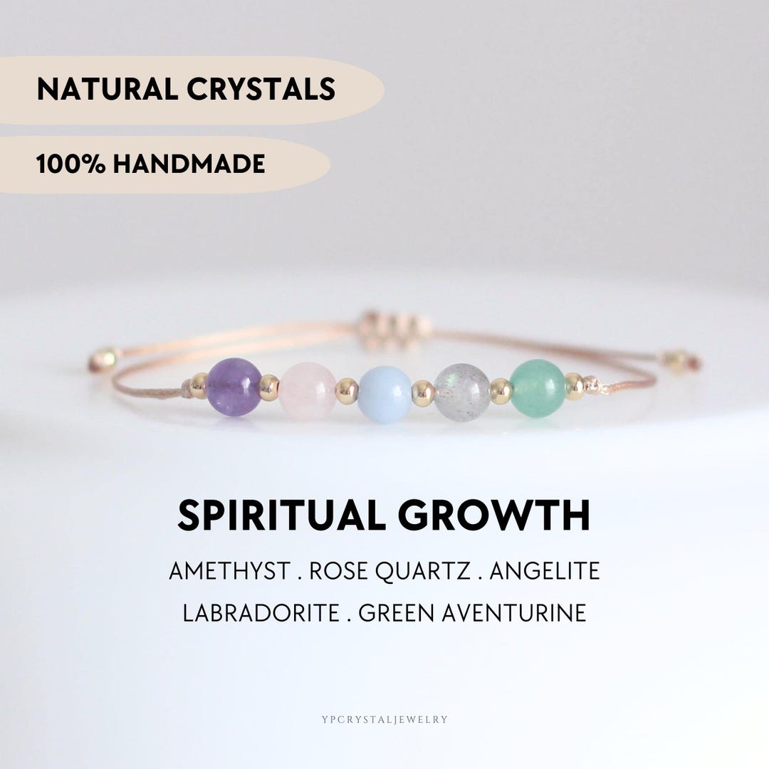 Spiritual Growth Crystal Bracelet Custom Healing Jewelry Spiritual Gift ...