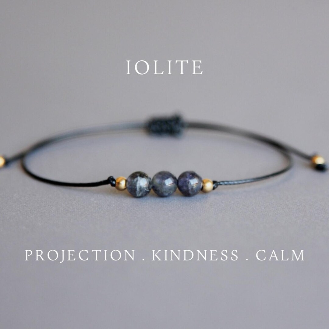 Iolite Bracelet Iolite Beads Bracelet Iolite Stone Iolite Jewelry ...