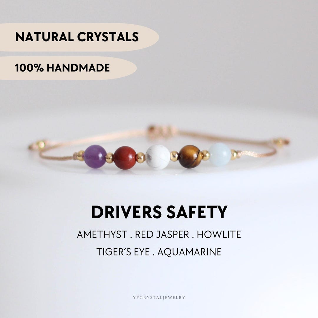 Drivers Safety Crystal Bracelet Healing Stones Bracelet Protection ...