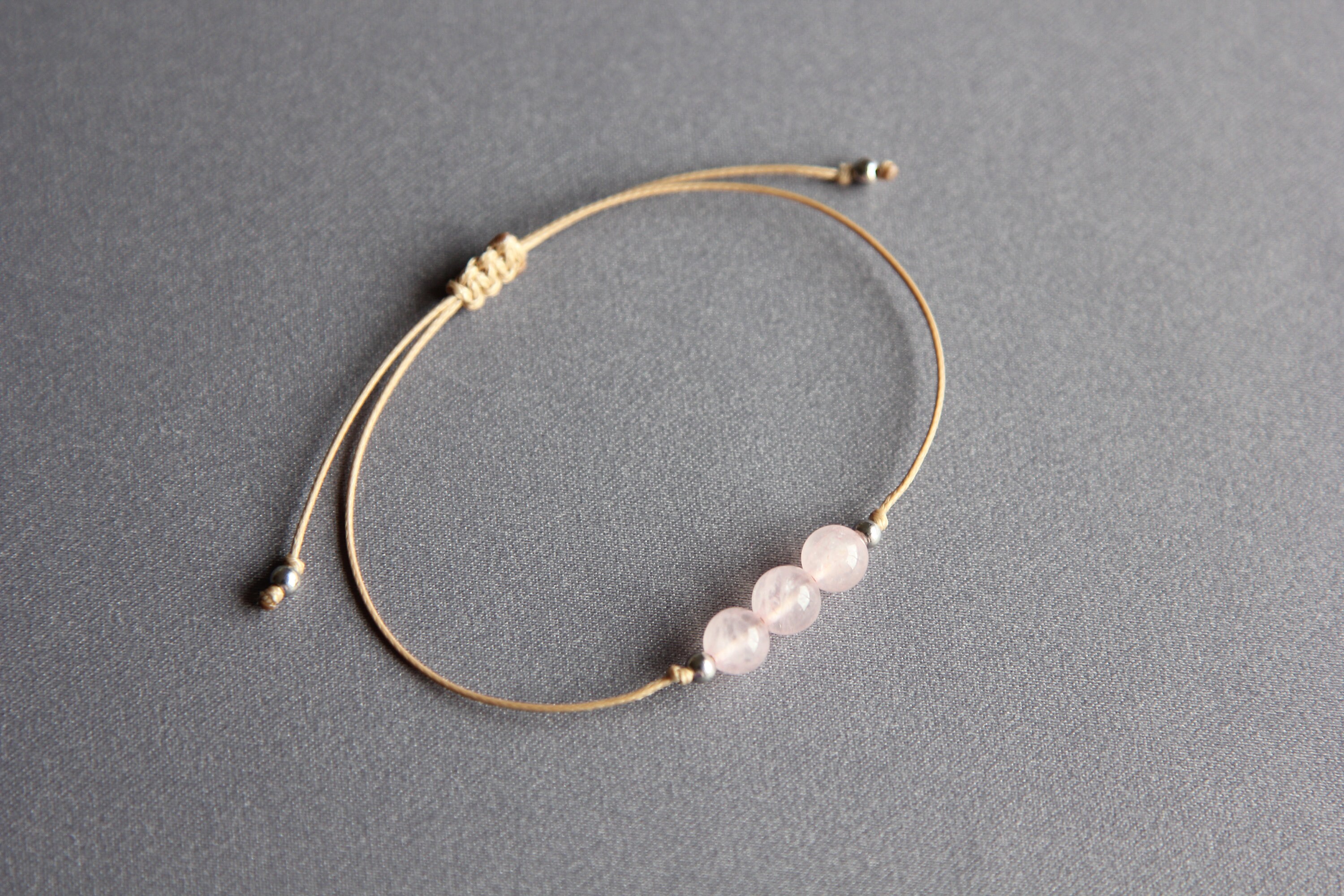 Rose Quartz Bracelet Beaded Bracelets for Women Rose Quartz - Etsy