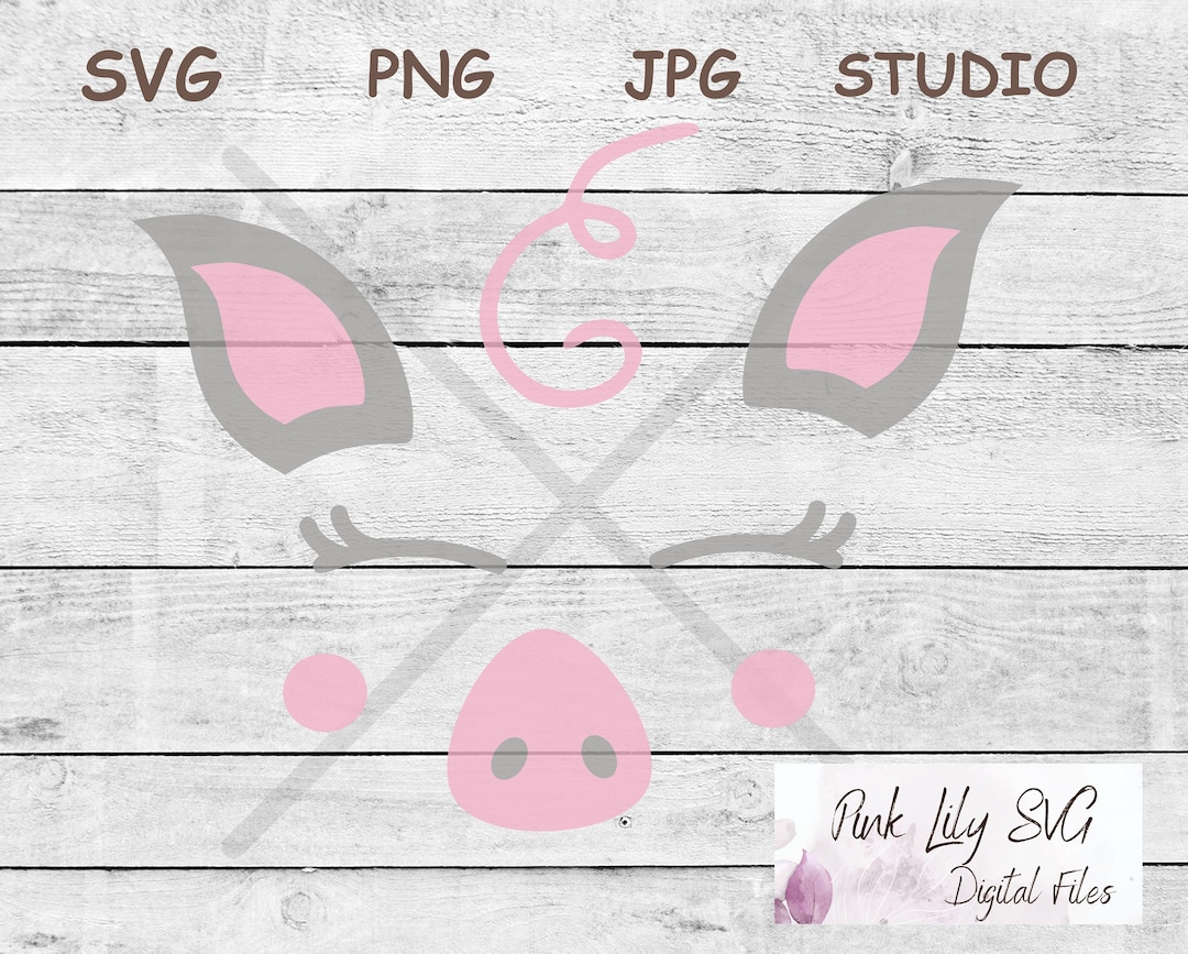 Piggy Face SVG PNG, Farm Animals, Farm Pig, Cute Pig Face Svg Png, Pig ...