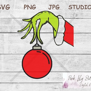 He's a Mean One SVG PNG, Christmas Ornament, Steals Christmas, Humbug ...