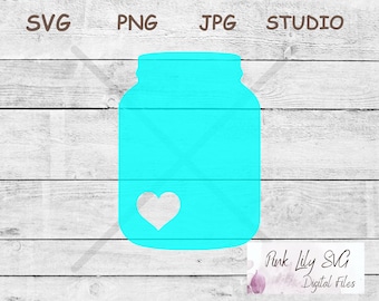 Mason Jar Svg | Ball Jar Svg | Glass Jar Svg | Mason Jar Cut File ...