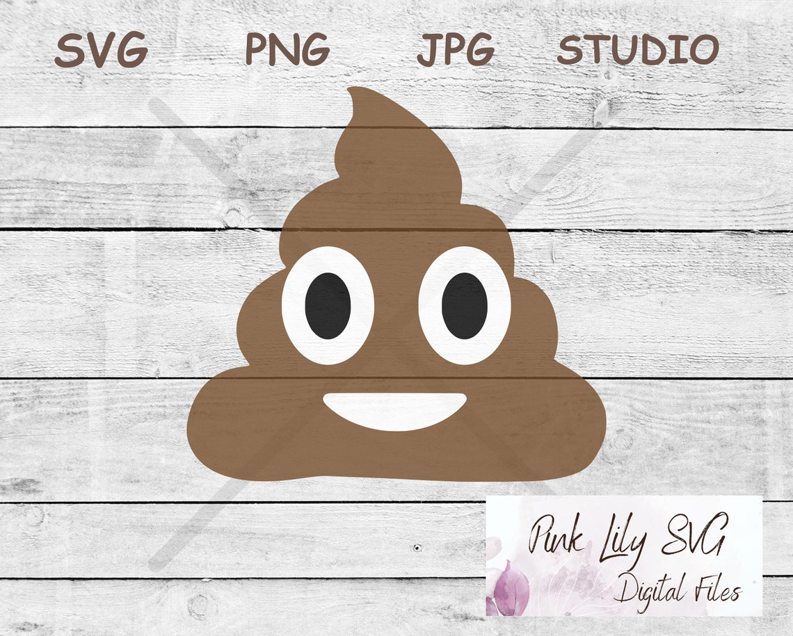 Poop Emoji SVG PNG, Poop Emoji Decal, Svg, Cute Poop Emoji, Cricut Cut ...
