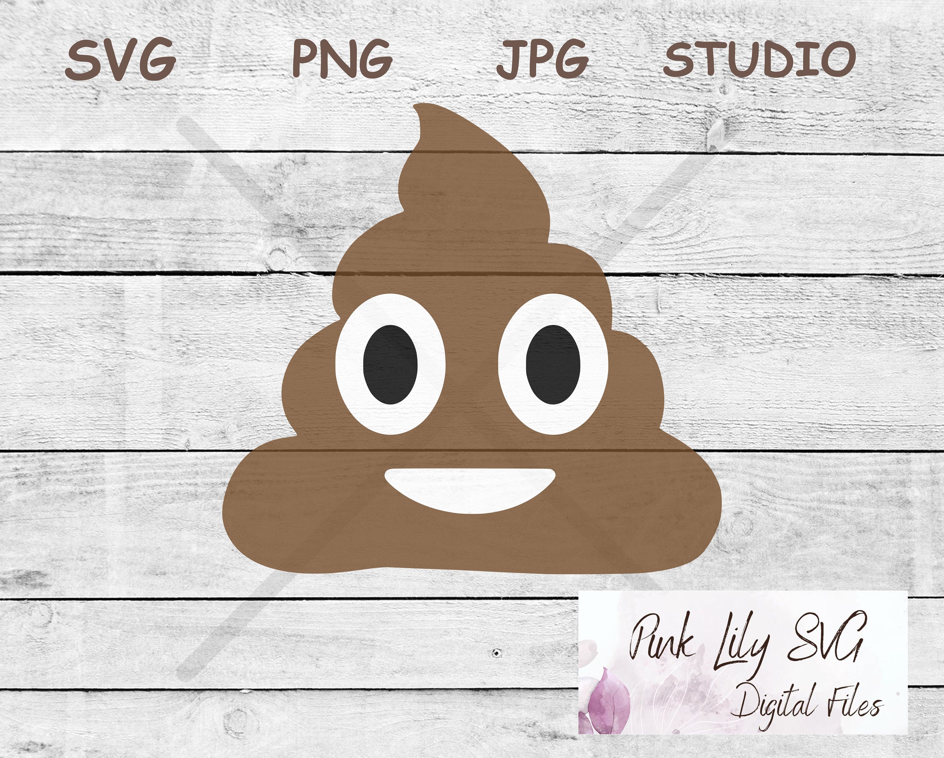 Poop Emoji SVG PNG, Poop Emoji Decal, Svg, Cute Poop Emoji, Cricut Cut ...