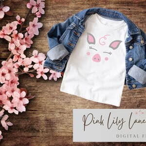 Piggy Face SVG PNG, animaux de la ferme, cochon de ferme, cochon mignon ...
