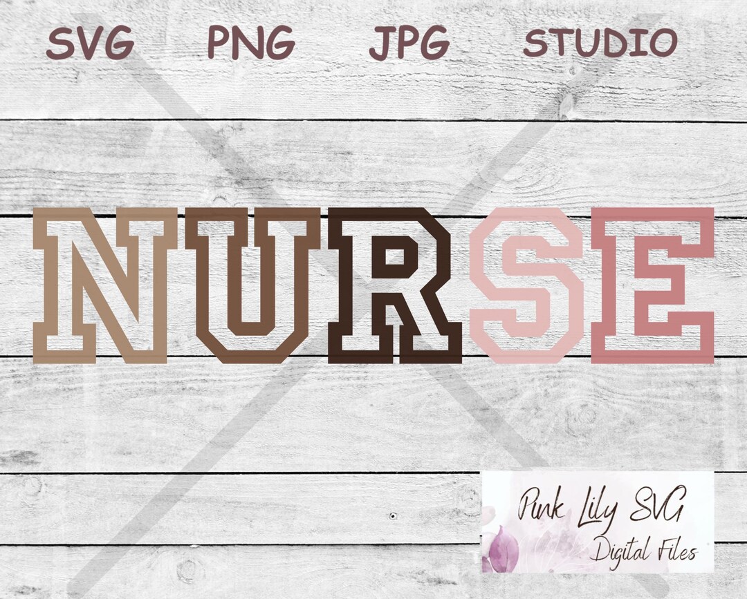 Nurse SVG- Varsity Letters, Nurse Cut File for Cricut, Nurse Life Svg ...