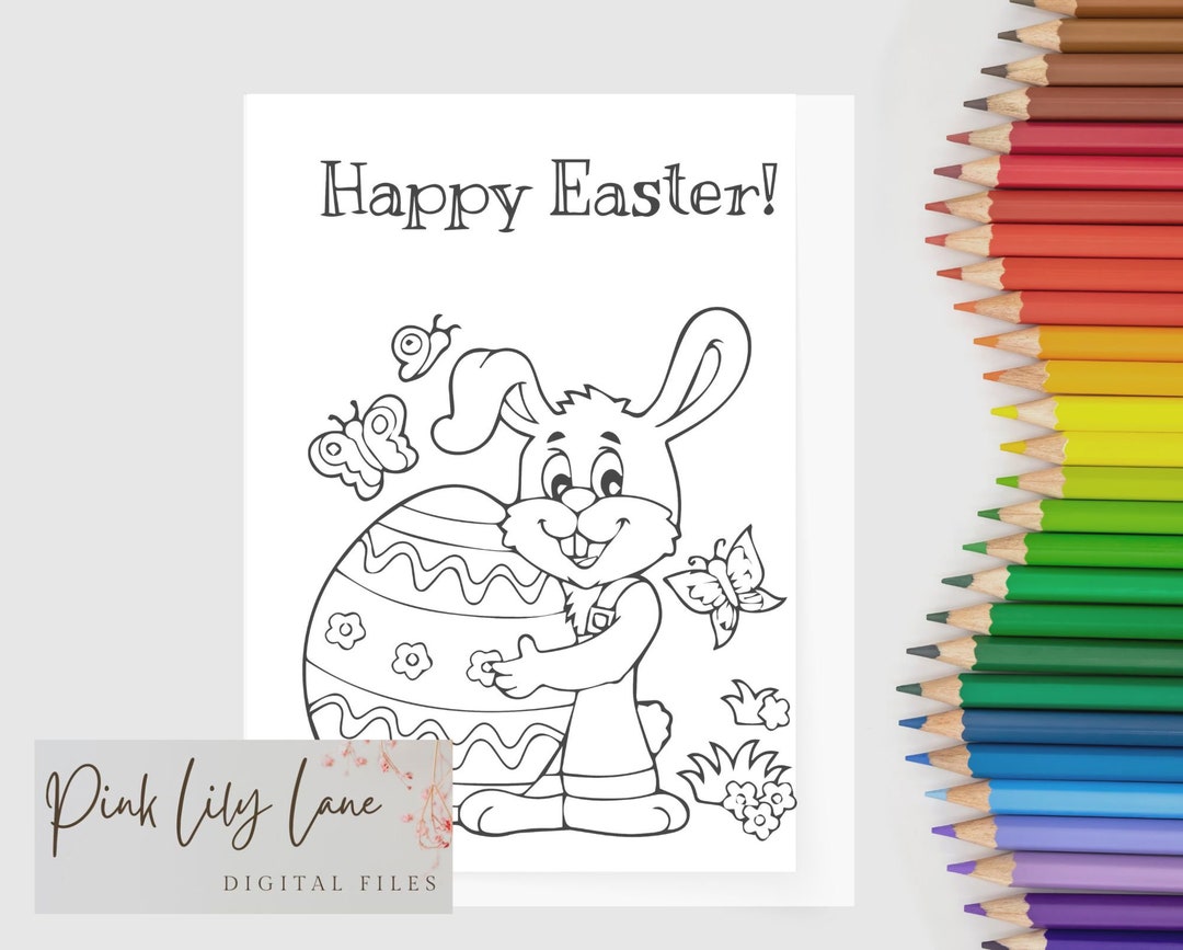 Easter Bunny Coloring Pages: 20 Printable Designs (digital Download) - Etsy