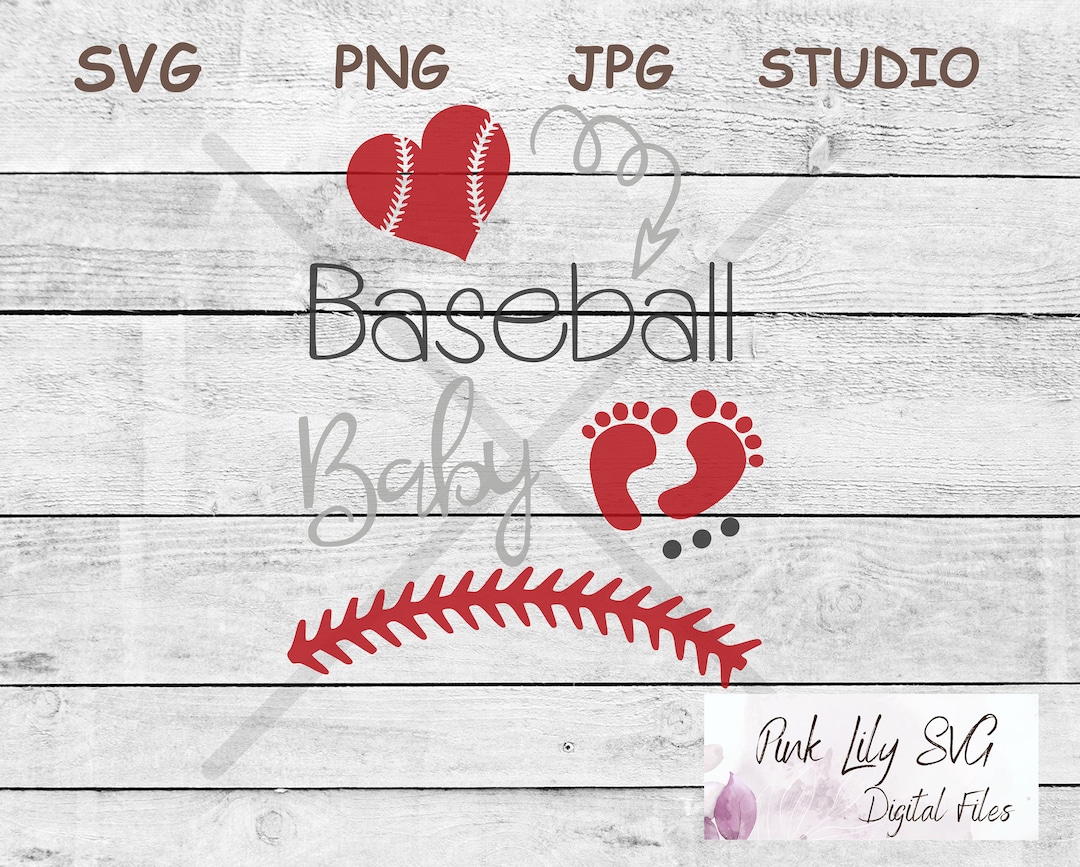 Baseball Baby SVG PNG, Baby First Game, Baseball Kid, Baseball Stitches ...