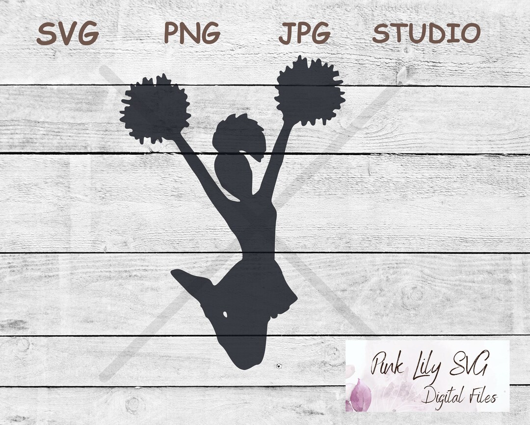 Cheer Girl SVG PNG, Cheer, Pom Pom, Sports Girl, Cheer, Sports SVG, Cut ...