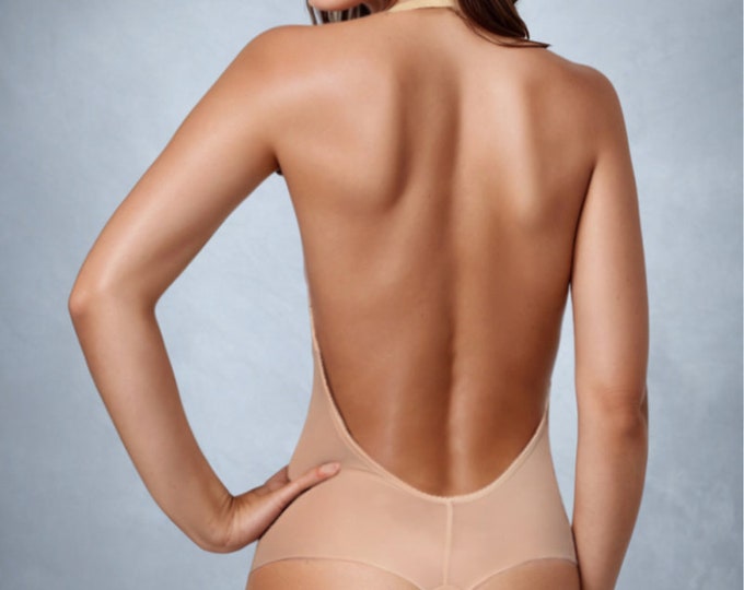 Halterneck Backless Shapewear Bodysuit LEXI - Etsy