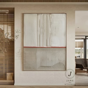 Beige Abstract Wall Art, Boho Wall Art, Biege Abstract Painting, Wabi ...