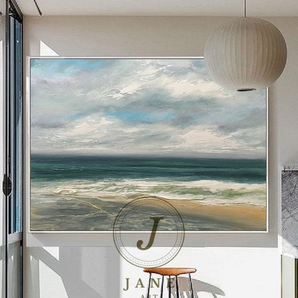 Large Beach Painting - Etsy